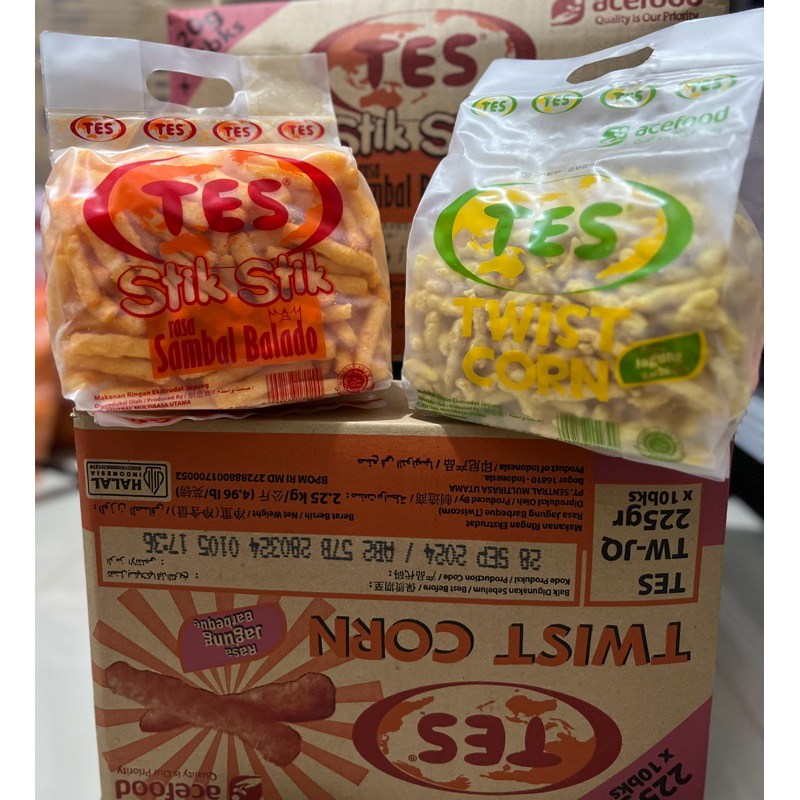 Jual SNACK STIK TES BALADO / TES TWIST CORN BARBERQUE | Shopee Indonesia