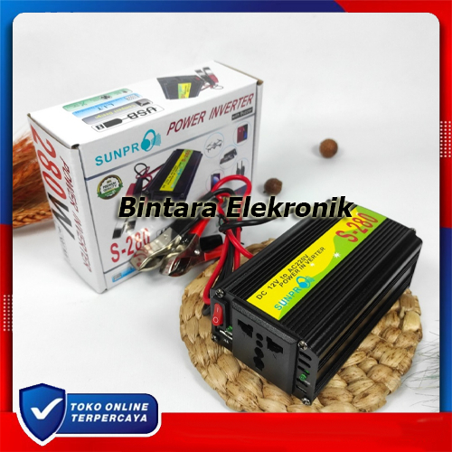 Jual Power Inverter Sunpro S-280 12V 220W DC 12V TO AC 220V Pengubah Arus dari Aki Ke Listrik 12 ...