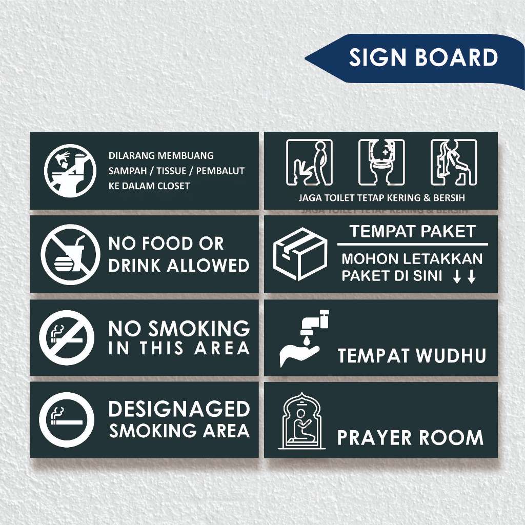 Jual Sign Board Acrylic / Sign Label Acrylic / Sign Akrilik Stiker ...