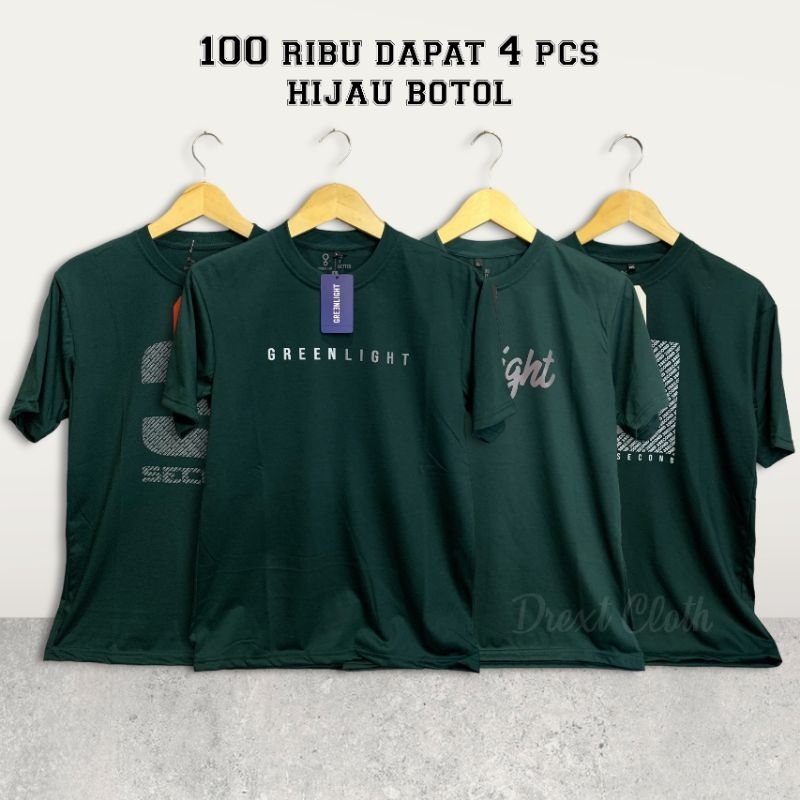 Jual Kaos Greenlight Pria 100rb 4pcs / Baju Cowok Dewasa Hijau Botol ... Jual Kaos Greenlight Pria 100rb 4pcs / Baju Cowok Dewasa Hijau Botol ...