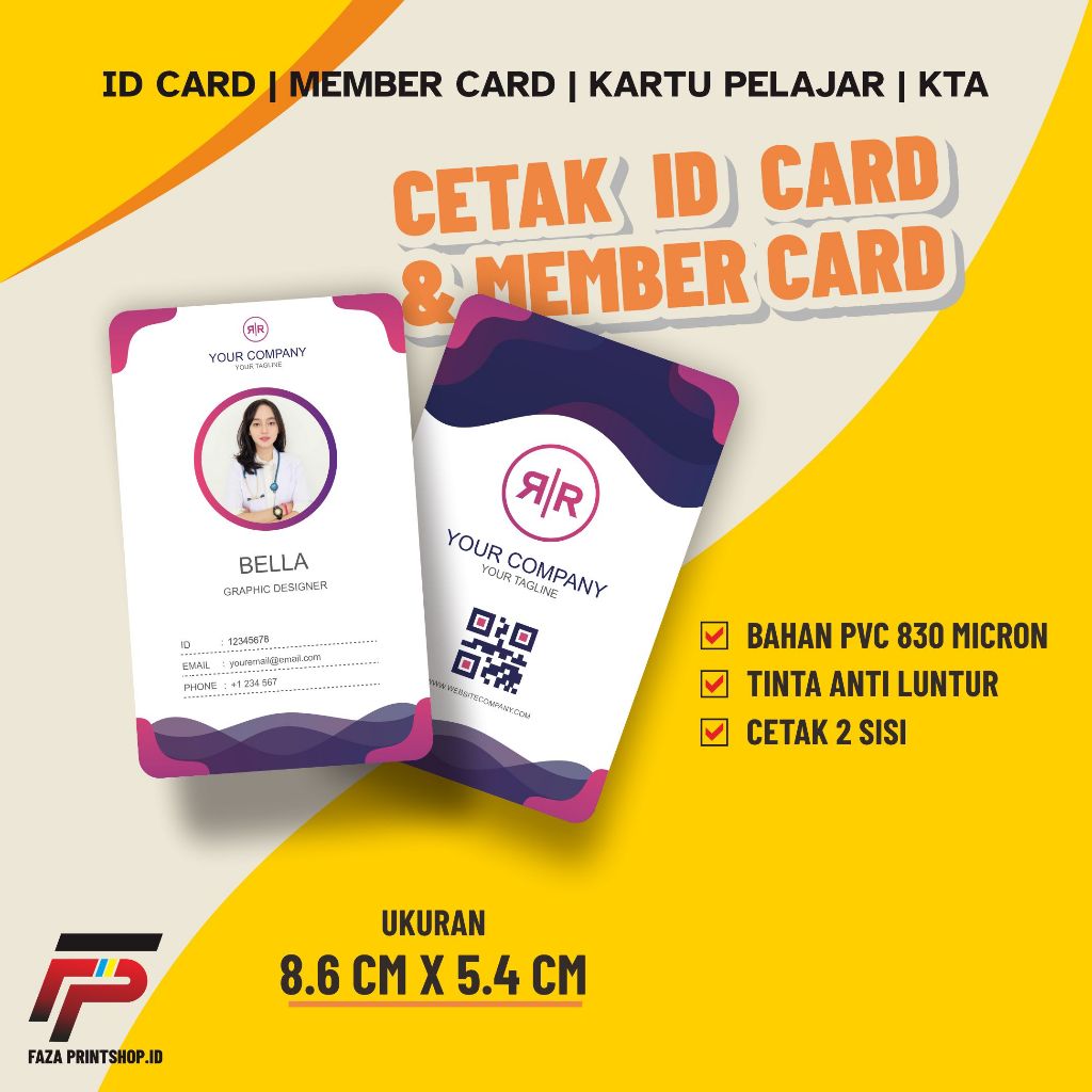 Jual CETAK ID CARD PVC | MEMBER CARD | KTA | Shopee Indonesia