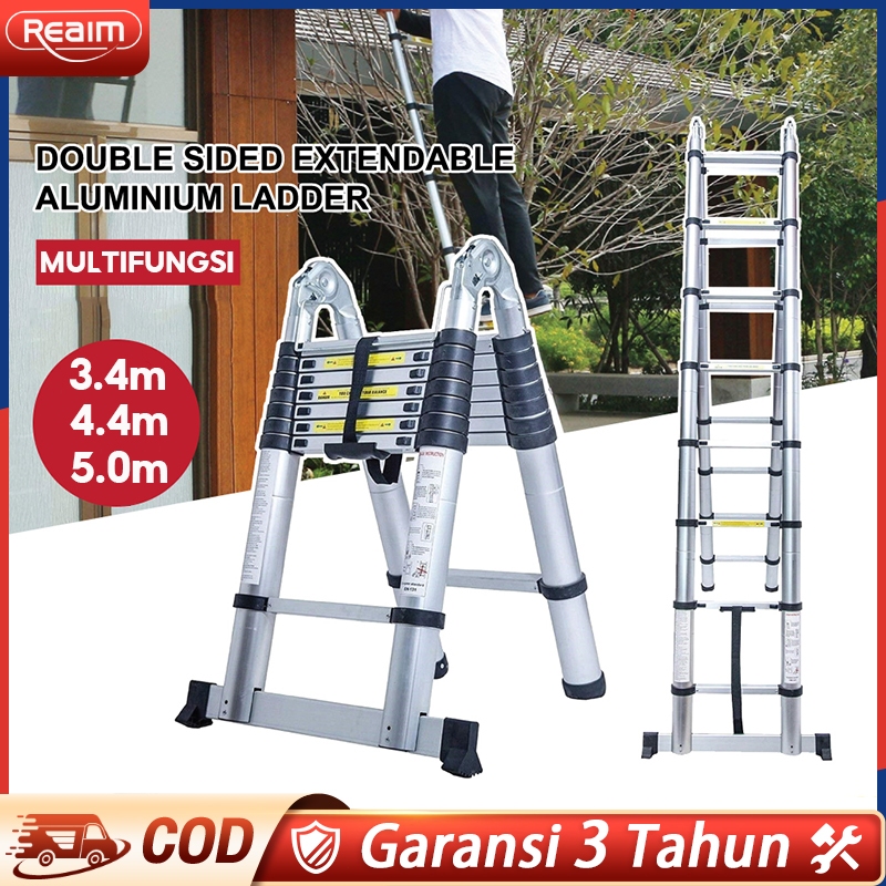 Jual Tangga Teleskopik Portabel Rumah Tangga 3.4M/4.4M/5.0M Tangga ...