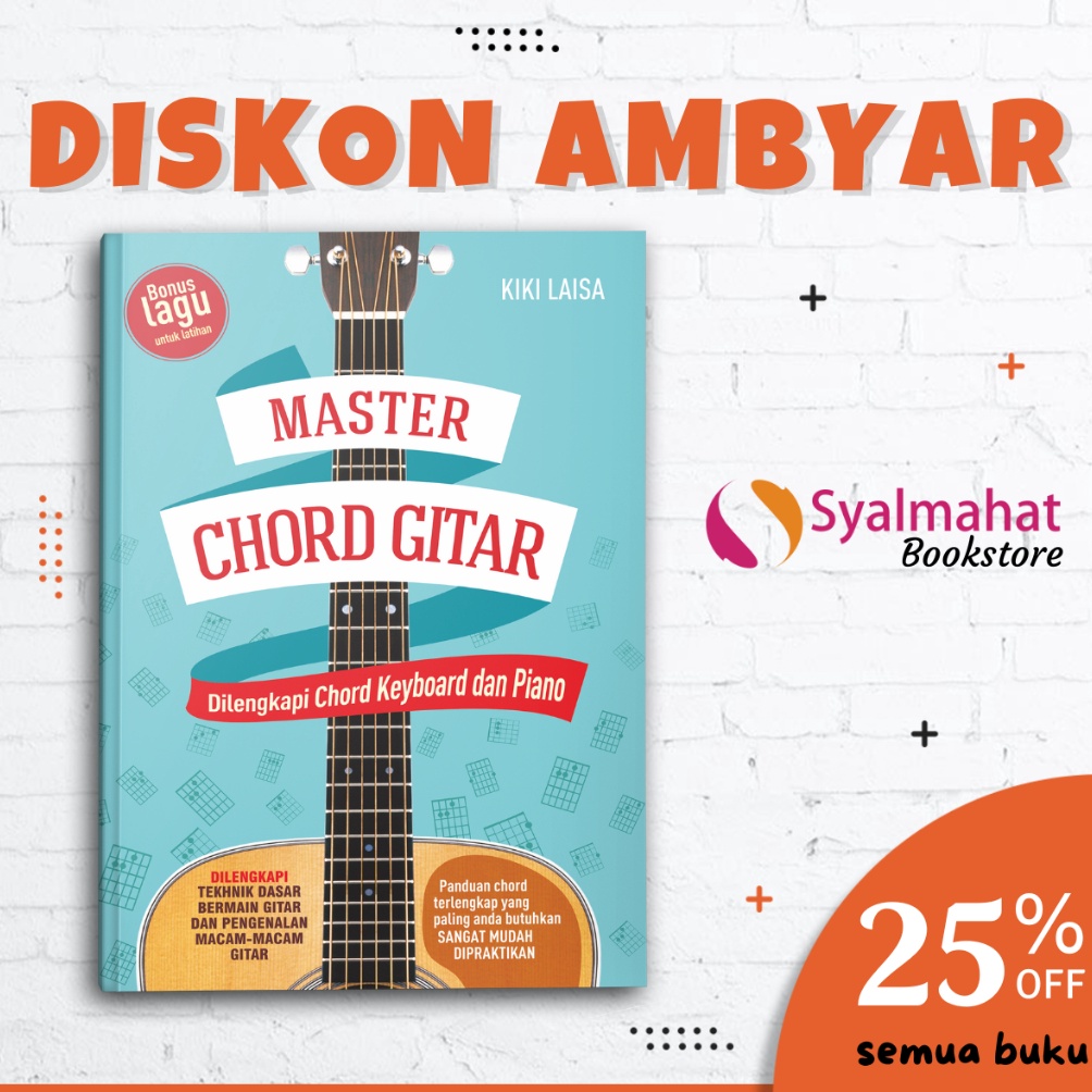 Jual KODE R12R BUKU MUSIK KUNCI GITAR MASTER CHORD GITAR | Shopee Indonesia