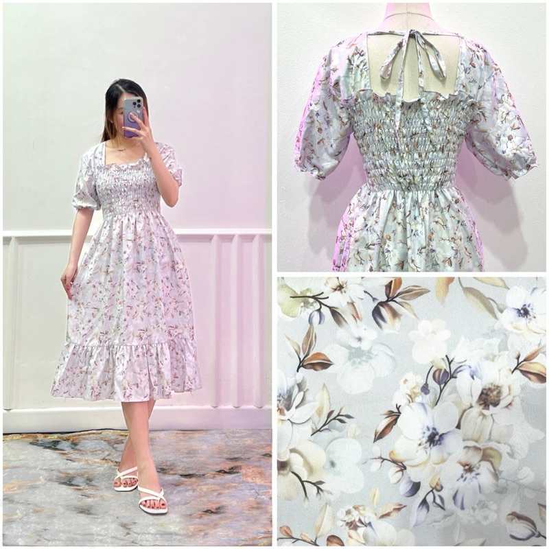 Jual RD FASHION - SMOCKED DRESS / Gaun musim panas kasual baru Lengan ...