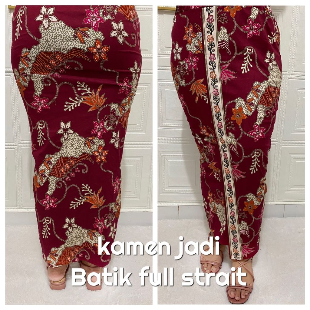Jual KAMEN JADI BATIK MOTIF KAMBOJA FULL STRAIT/KAMEN BALI/KAMEN BATIK ...