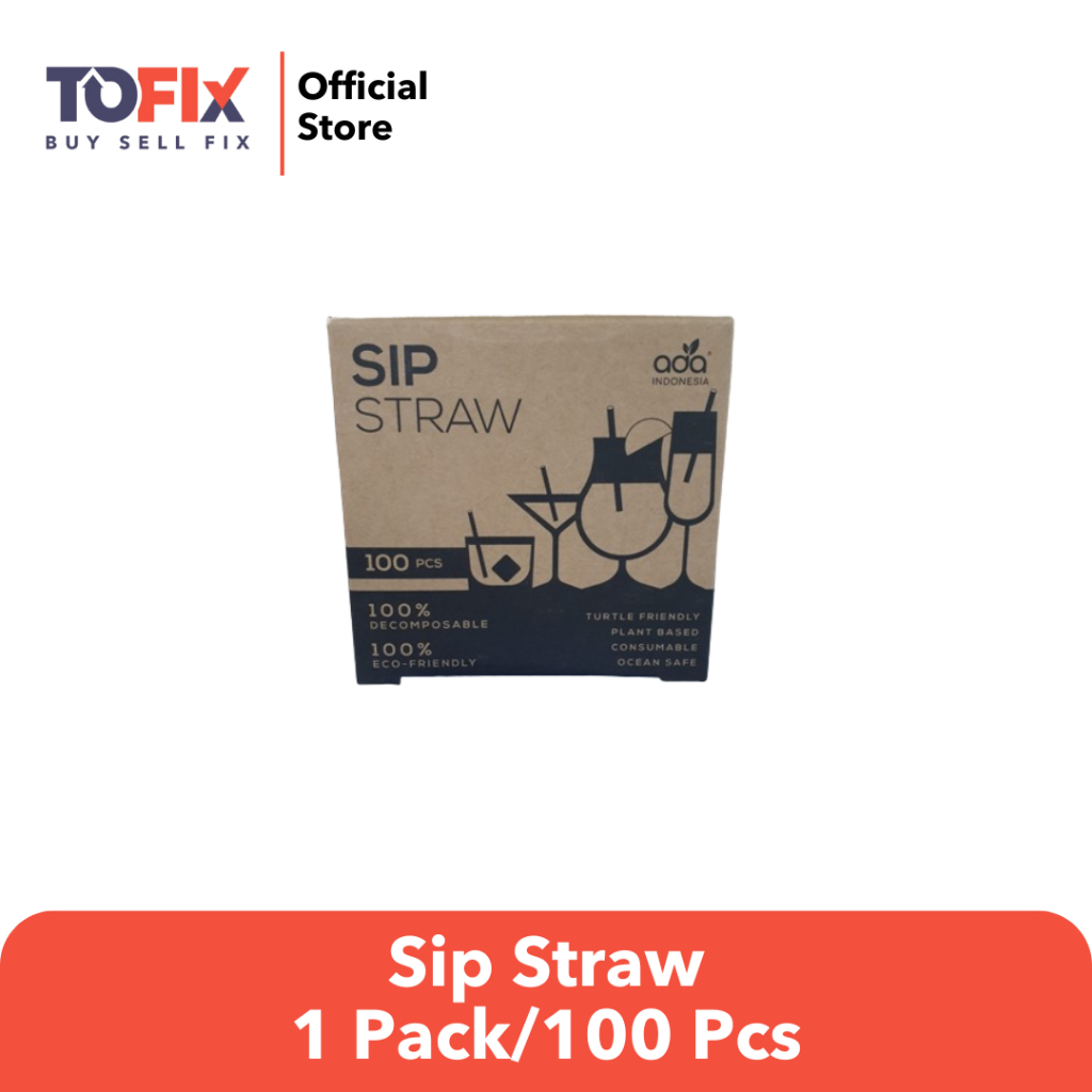 Jual Sedotan Organik Sip Straw 1 Pack isi 100pcs ( Bare ) 50 Pcs ...