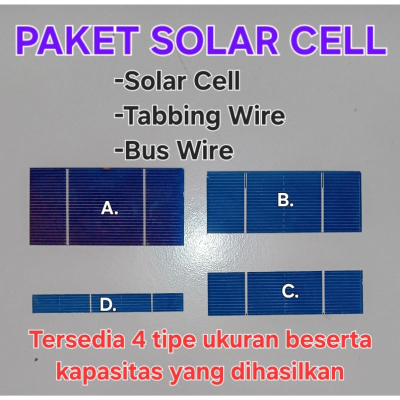 Jual Paket Solar cell Polycrystalline Silicone untuk panel surya (ada 4 ...