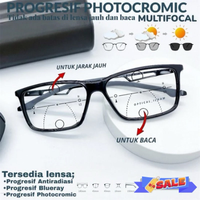 Jual Kacamata Progresive Photocromic Antiradiasi | Kacamata Progressif Blueray | Kacamata ...