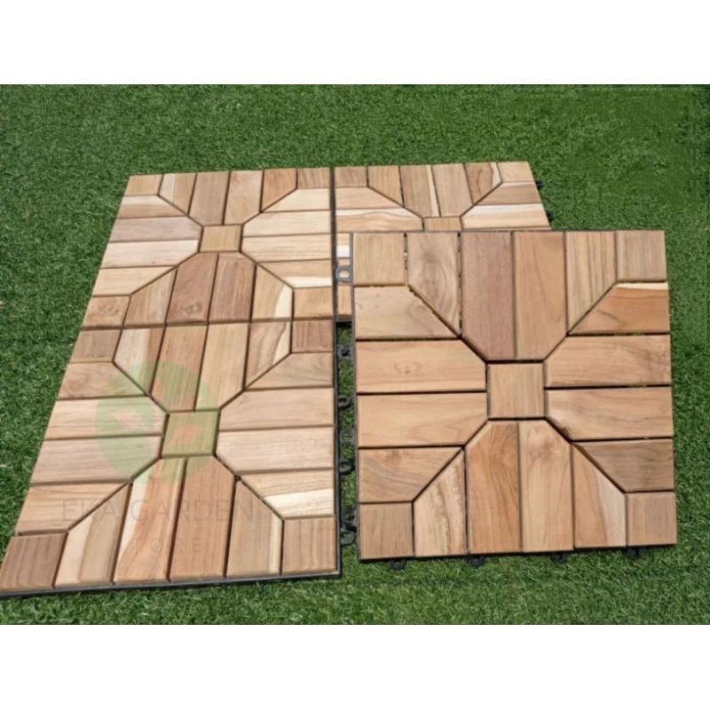 Jual Lantai Kayu Decking Tile Ubin Kayu Jati Belanda, Hiasan Lantai ...