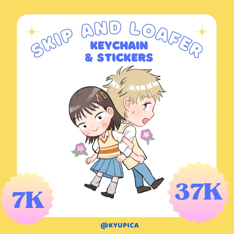 Jual Skip and Loafer Keychain and Stickers (inspired by Vol 10 Cover ...