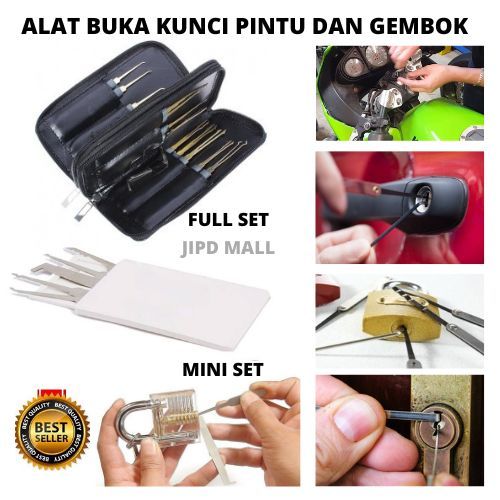 Jual Alat Buka Kunci Pintu Gembok Serbaguna Pick Lock Tool Set Lengkap ...