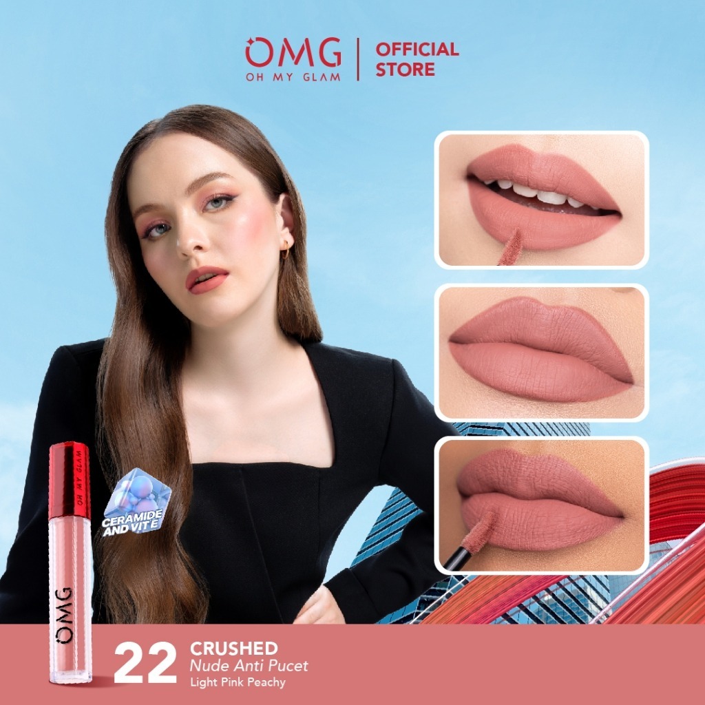 Jual OMG OH MY GLAM Matte Kiss Lip Cream 3.5g | Socialite Edition ...