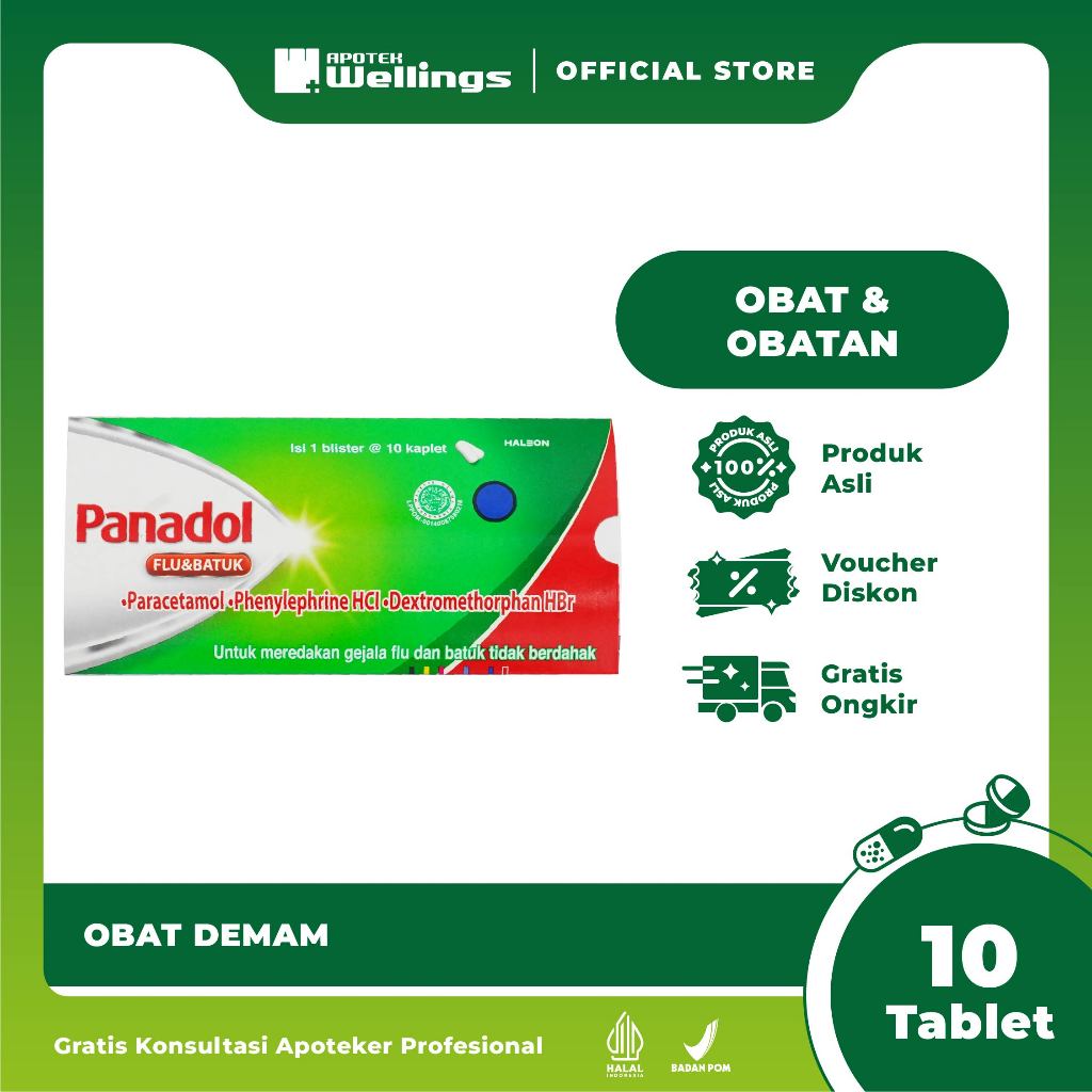 Jual Panadol Flu & Batuk 10 tablet | Shopee Indonesia