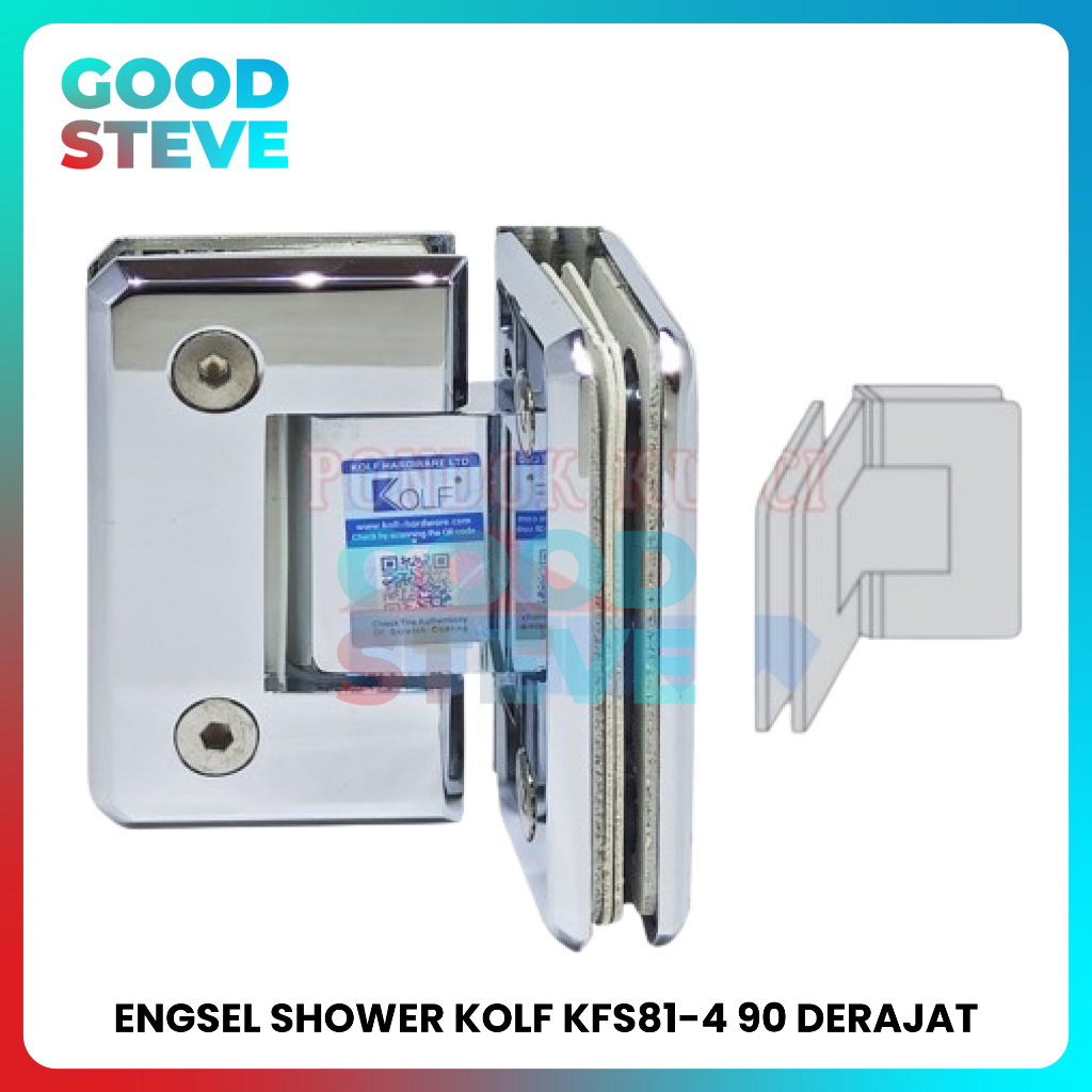 Jual Engsel Shower Kolf KFS81-4 Shower Hinge Glass To Glass 90 Derajat ...