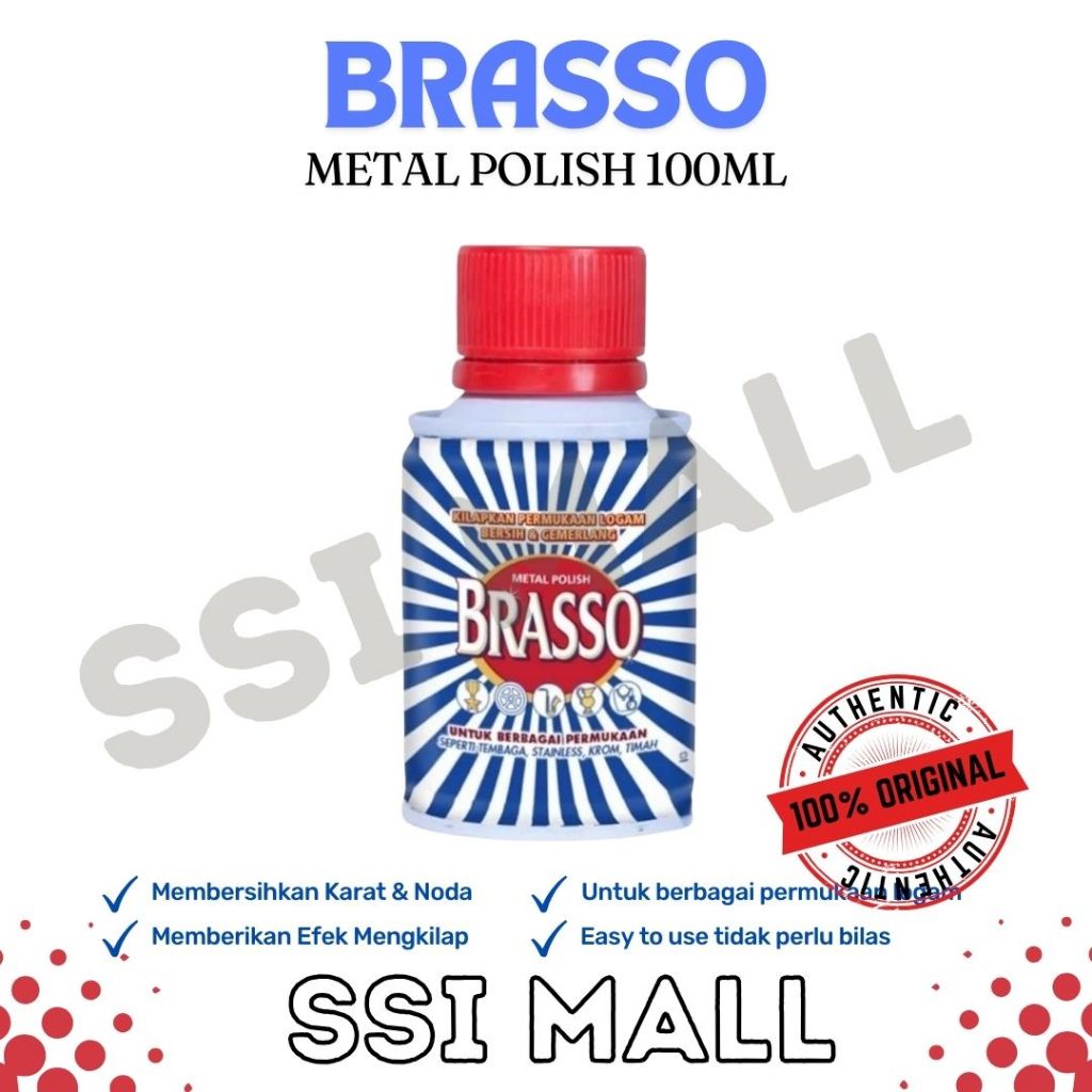 Jual BRASSO METAL POLISH 100ML / PENGKILAP LOGAM 100 ML | Shopee Indonesia