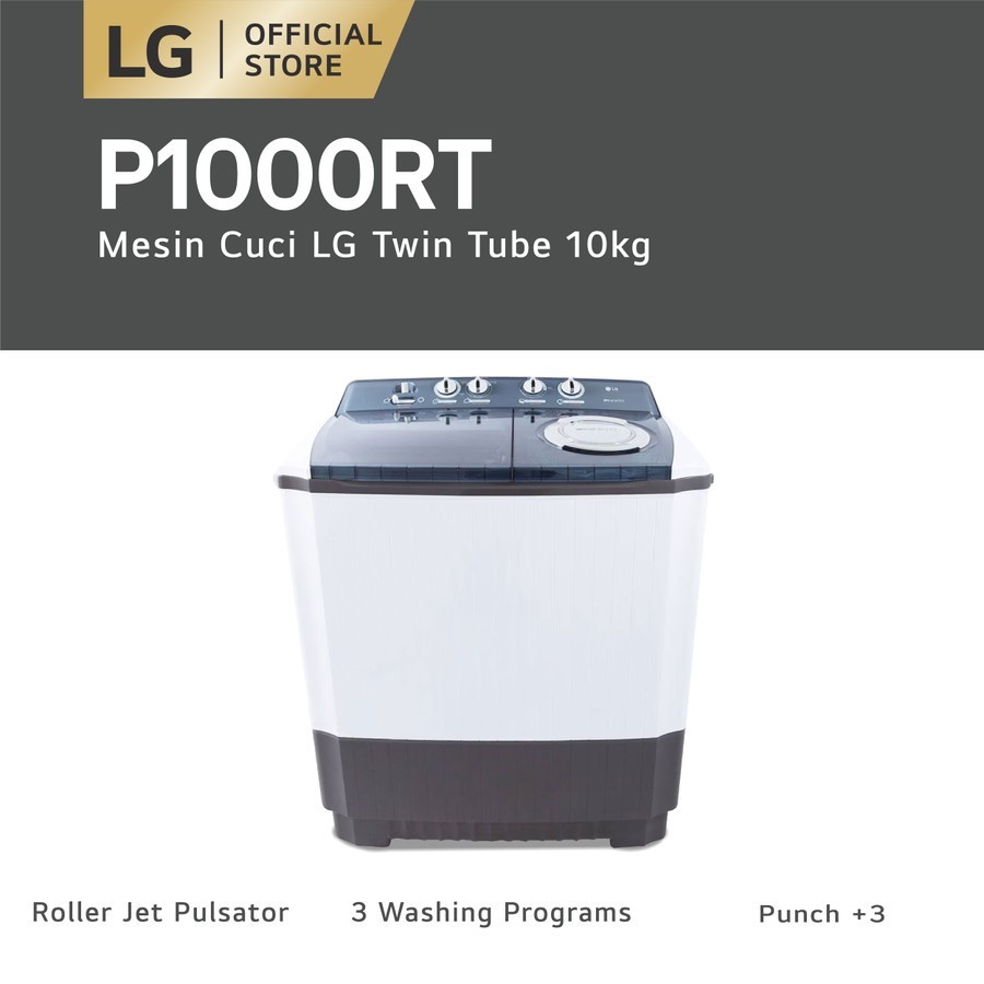 Jual Mesin Cuci 2 Tabung 10Kg Top Loading P1000RT Wind Jet Dry P1000RT ...