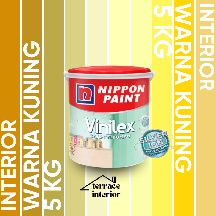 Jual Cat Tembok Vinilex Silver Ion Nippon Paint Interior Warna Kuning 5kg | Shopee Indonesia