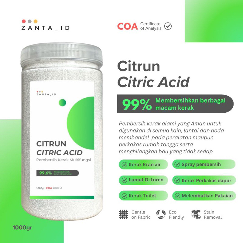 Jual Citrun Acid | Asam sitrat | Pembersih multifungsi | Food grade ...