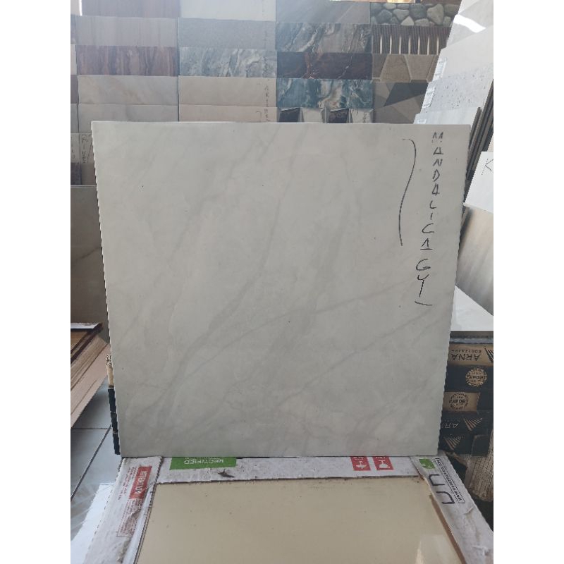 Jual Keramik Lantai 50x50 Mandalika Grey Merk Uno | Shopee Indonesia