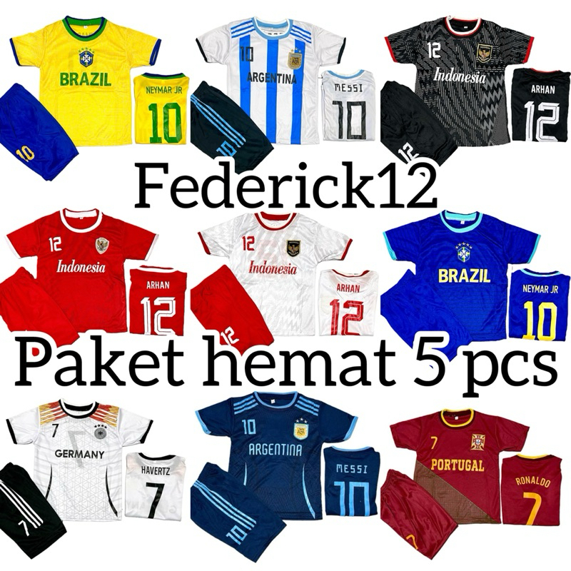 Jual PAKET HEMAT 5 PCS / SETELAN BAJU BOLA ANAK TERBARU/KAOS BOLA ANAK ... Jual PAKET HEMAT 5 PCS / SETELAN BAJU BOLA ANAK TERBARU/KAOS BOLA ANAK ...