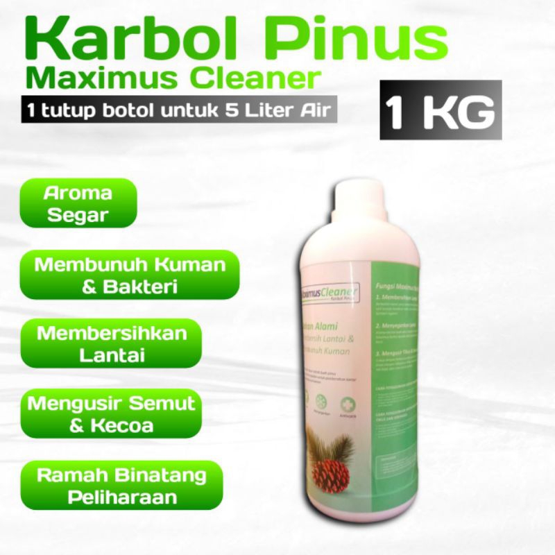 Jual Maximus Cleaner Karbol Pinus Pine Oil 1 KG Carbol Cairan Pembersih ...