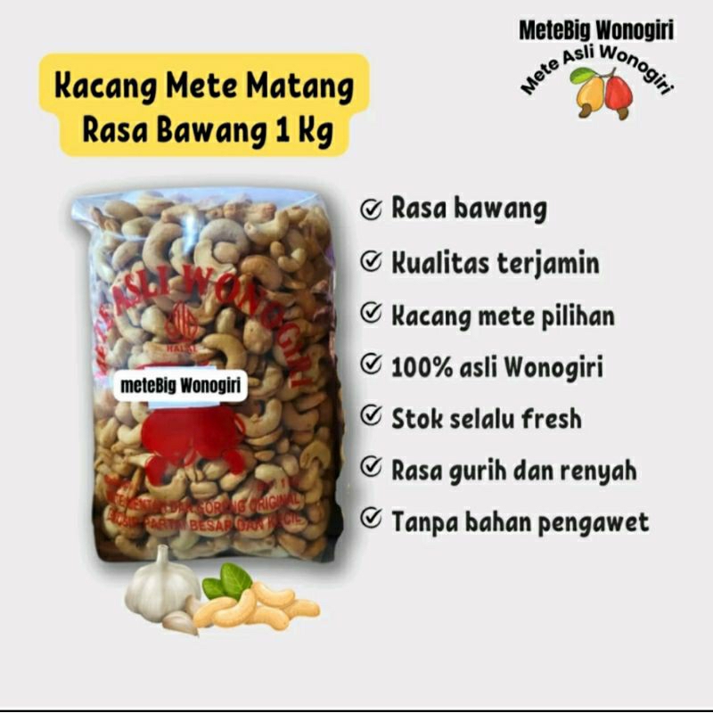 Jual Bissmillah kacang mede matang 1kg mede super mete goreng Varian ...