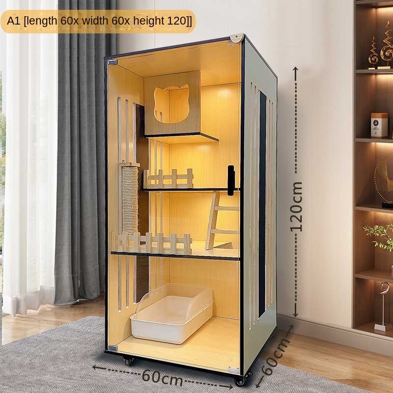 Jual L&Q Rumah kucing mewah Kandang kucing Rumah kucing kayu tahan ...