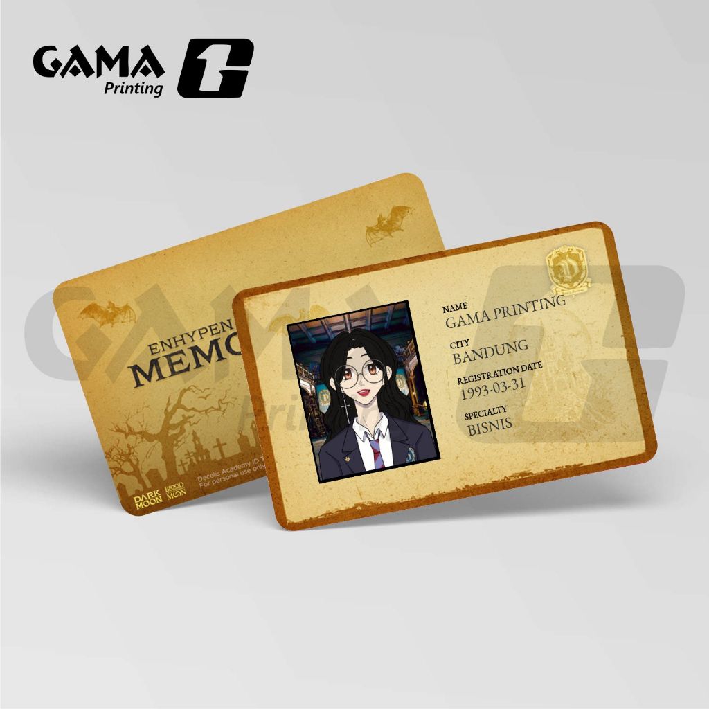 Jual Cetak ID Card Kartu Memorabilia Kartu Decelis Academy Sehari Jadi Bisa Satuan Bahan PVC ...