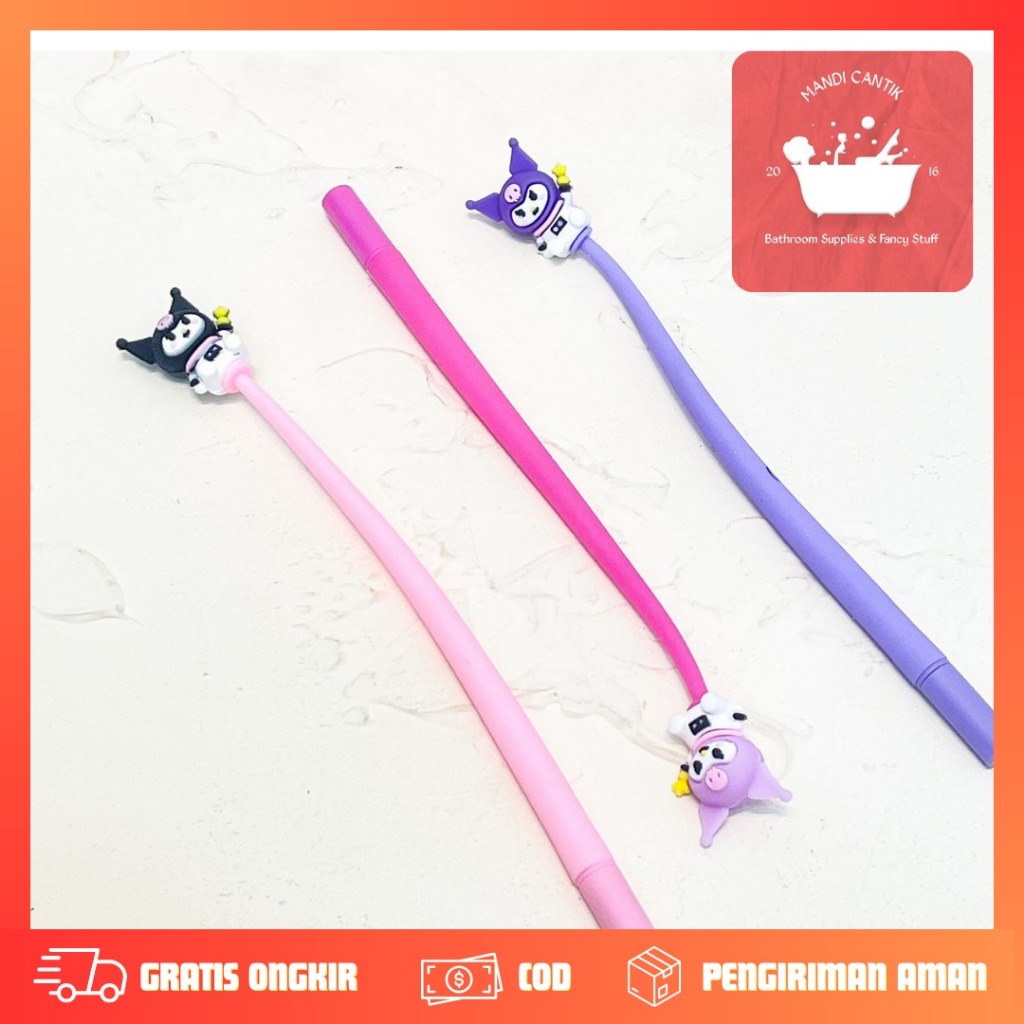 Jual Pulpen Elastis Goyang KUROMI saja Dengan Boneka Kartun Lucu Imut ...