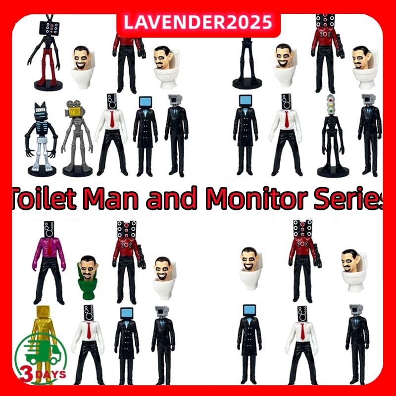 Jual 6/12pcs Mainan Skibidi Toilet Siren Figure Speakerman TV Man ...