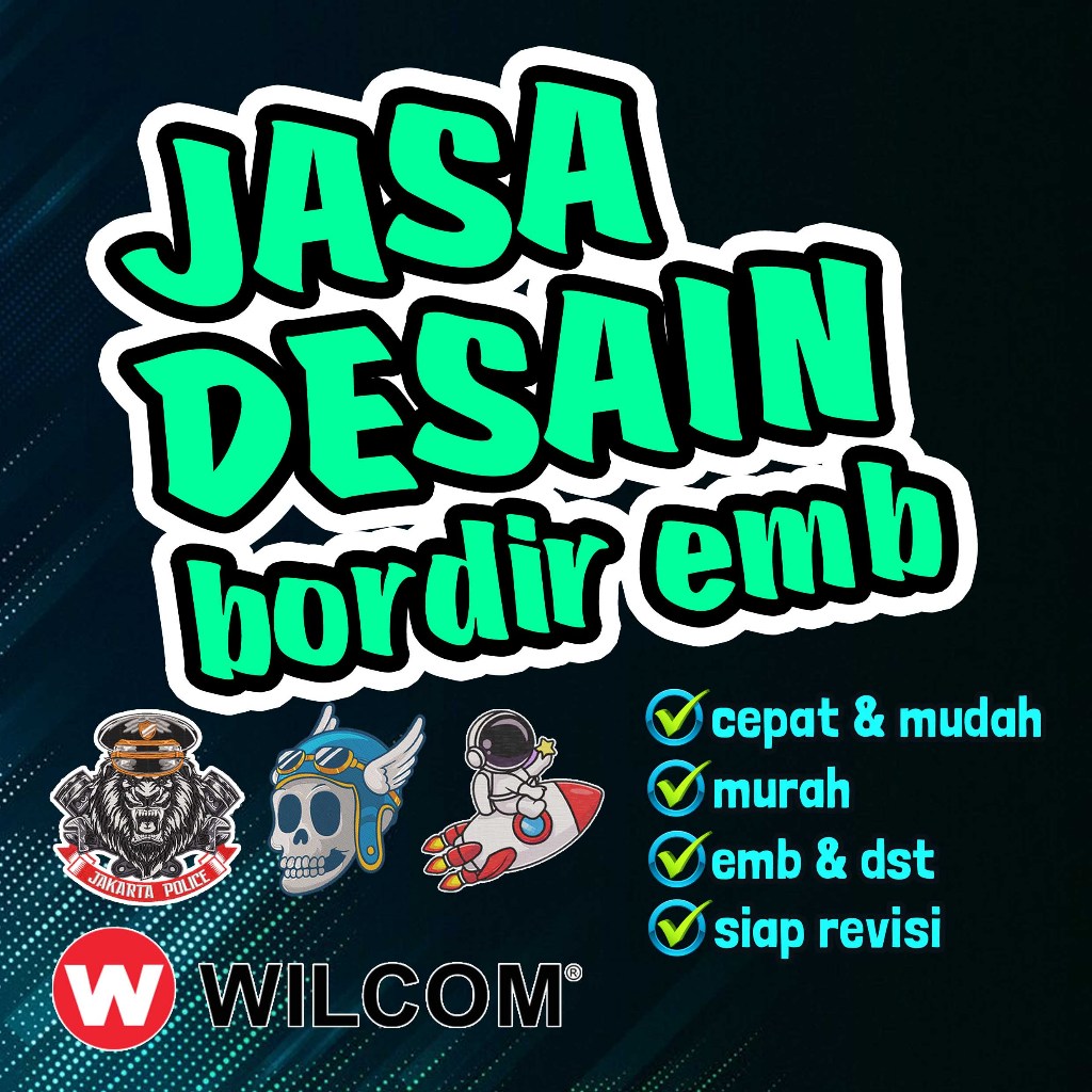 Jual JASA DESAIN FILE EMB UNTUK BORDIR KOMPUTER | Shopee Indonesia
