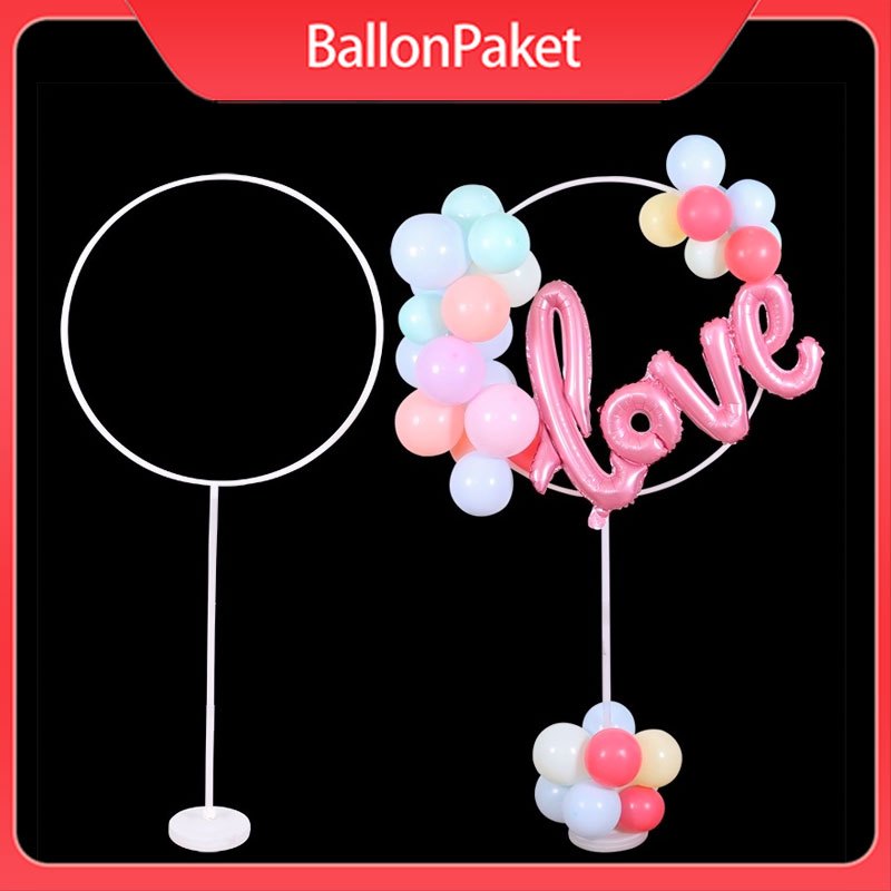 Jual Standing Balon Holder Bulat / Stand Balon Bentuk Lingkar 163cm x ...