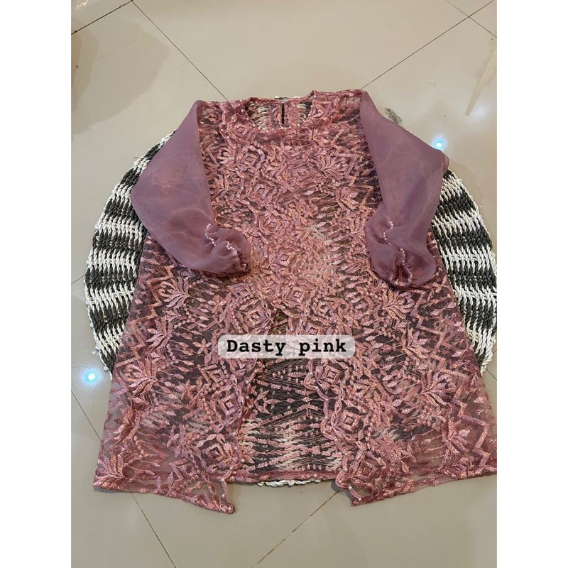 Jual Zize Outer Brokat Organza Premium Ful Payet/Vest Tunik Baju Wanita ...