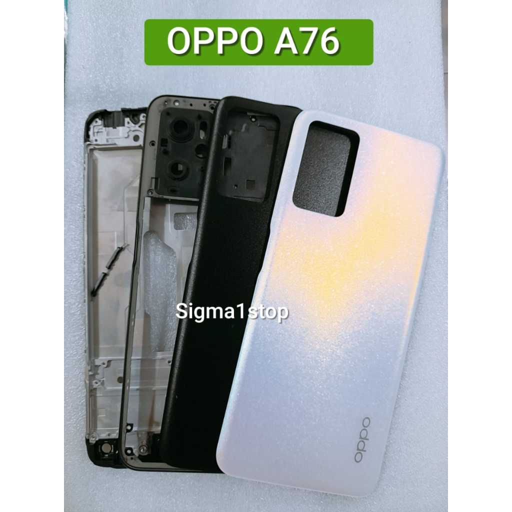 Jual OPPO A76 A96 4G CASING HOUSING MIDDLE BACK DOOR FRAME LCD TULANG ...