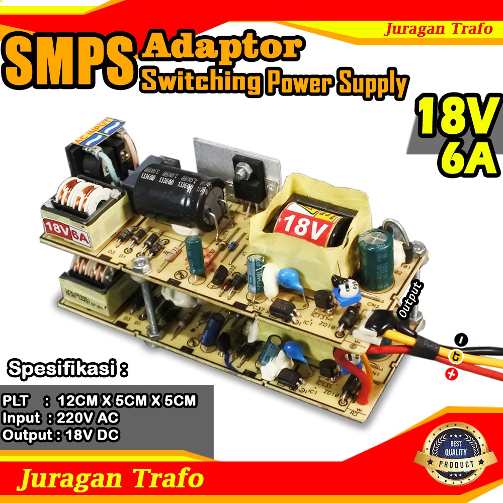 Jual Adaptor SMPS power supply 18V 6A CT | Shopee Indonesia