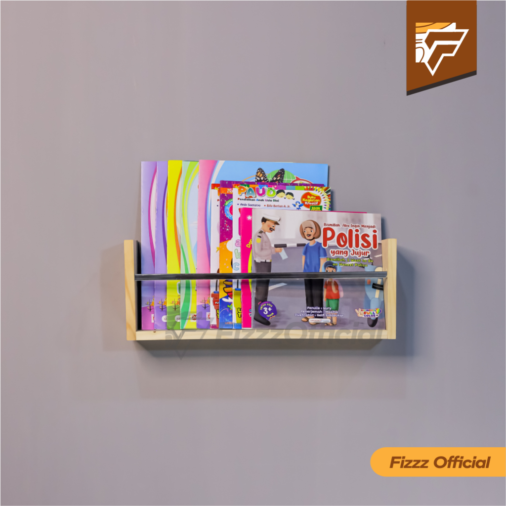 Jual Rak Buku Gantung 1 Tingkat Kombinasi Kayu Jati Belanda dan ...