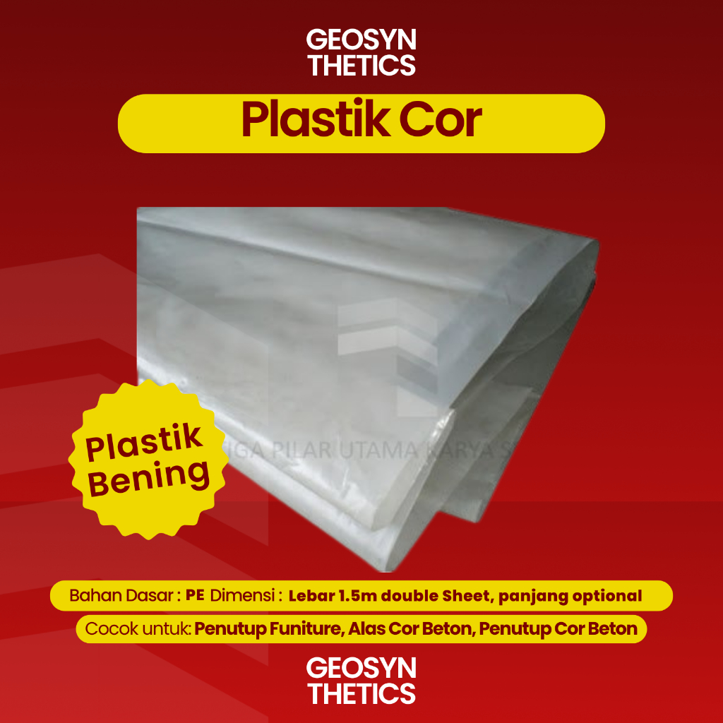 Jual Plastik Cor Bening 1.5m double sheets meteran | Shopee Indonesia