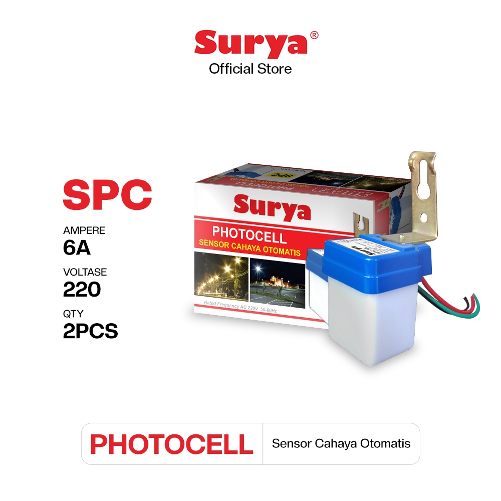 Jual Surya Sensor Cahaya Otomatis 6A AC 220V Photocell 6A SPC ISI 2 PCS ...