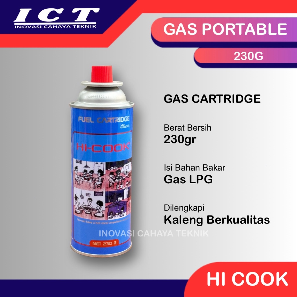 Jual Gas Kaleng Hi Cook 230g Gas Portable Hi Cook | Shopee Indonesia