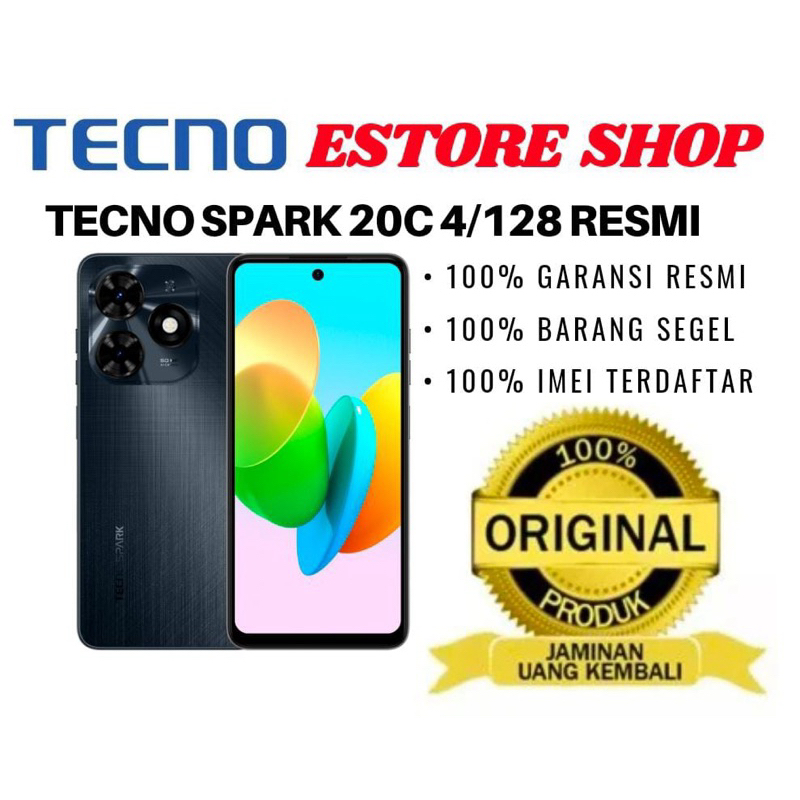 Jual Tecno Spark 20C NFC 4/128 + 8/128 GB GARANSI RESMI TECNO | Shopee Indonesia
