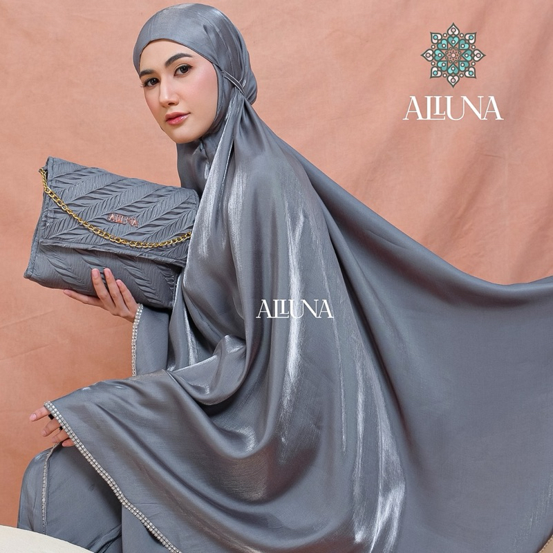 Jual ALLUNA - Mukena Dewasa Shimer Silk Daily Tas mewah Amora Series ...