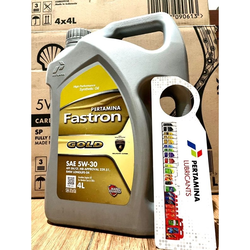 Jual Oli Pertamina Fastron Gold SAE API SN 5W-30 Engine oil Original ...