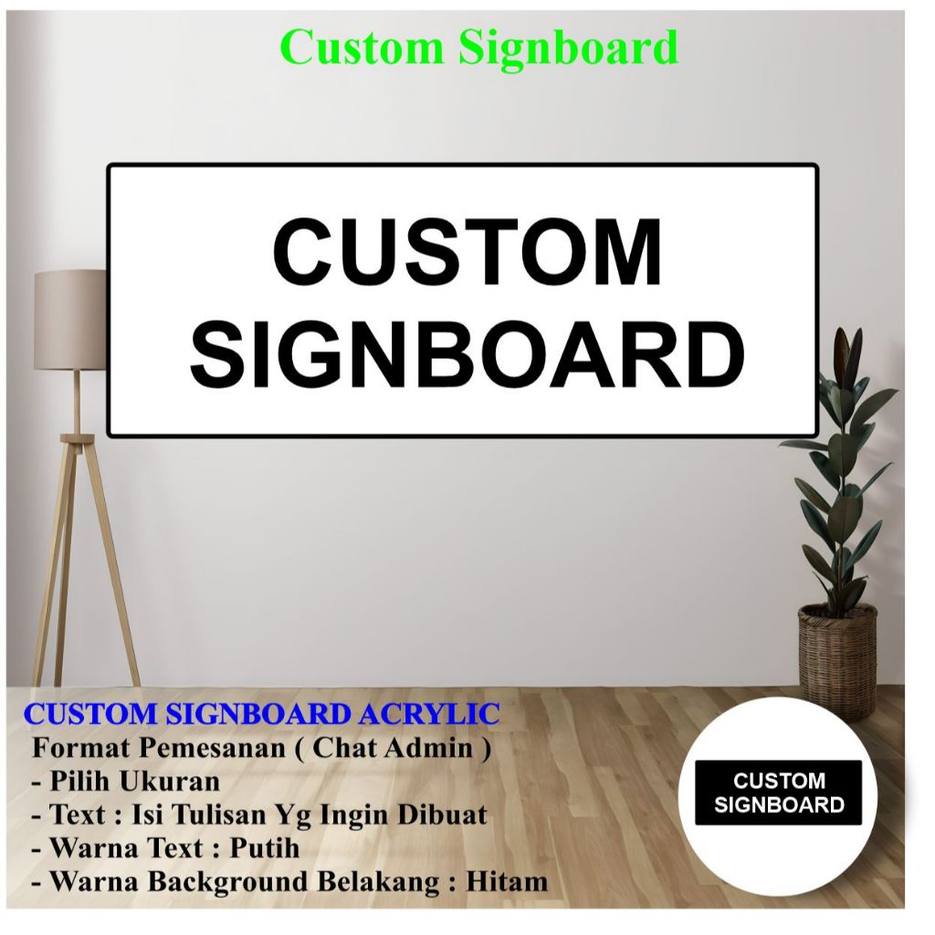 Jual SIGNBOARD Custom Acrylic Tulisan Bisa Request Sesukamu Indor Atau ...