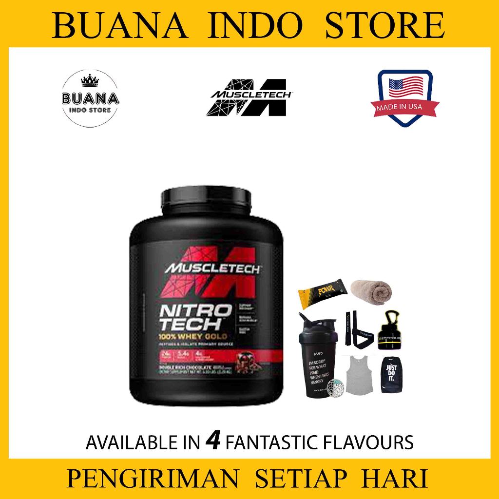 Jual Nitrotech Whey Protein Gold 5LB | WPRO Isolate 5LBS | Muscletech 5 ...