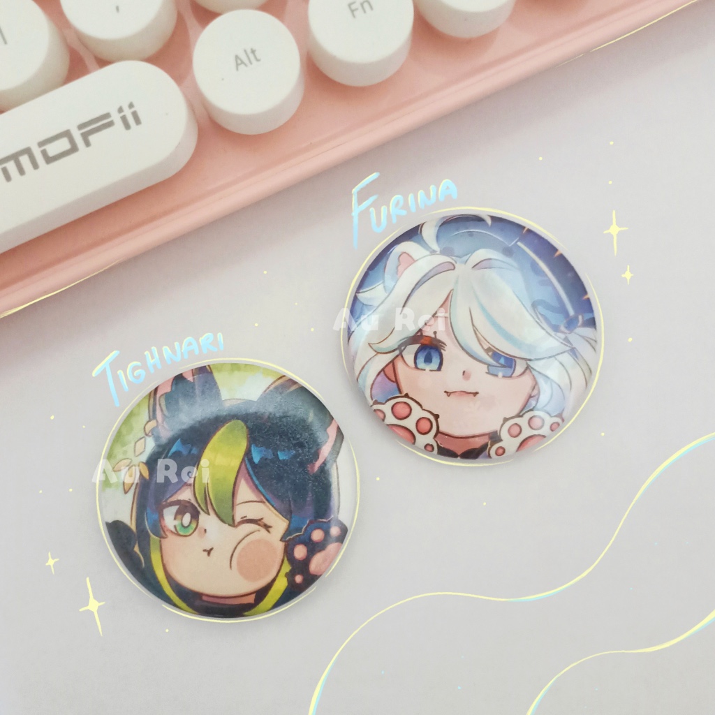 Jual Genshin Furina & Thignari sparkle pin | Au_rei fan merch | Shopee ...