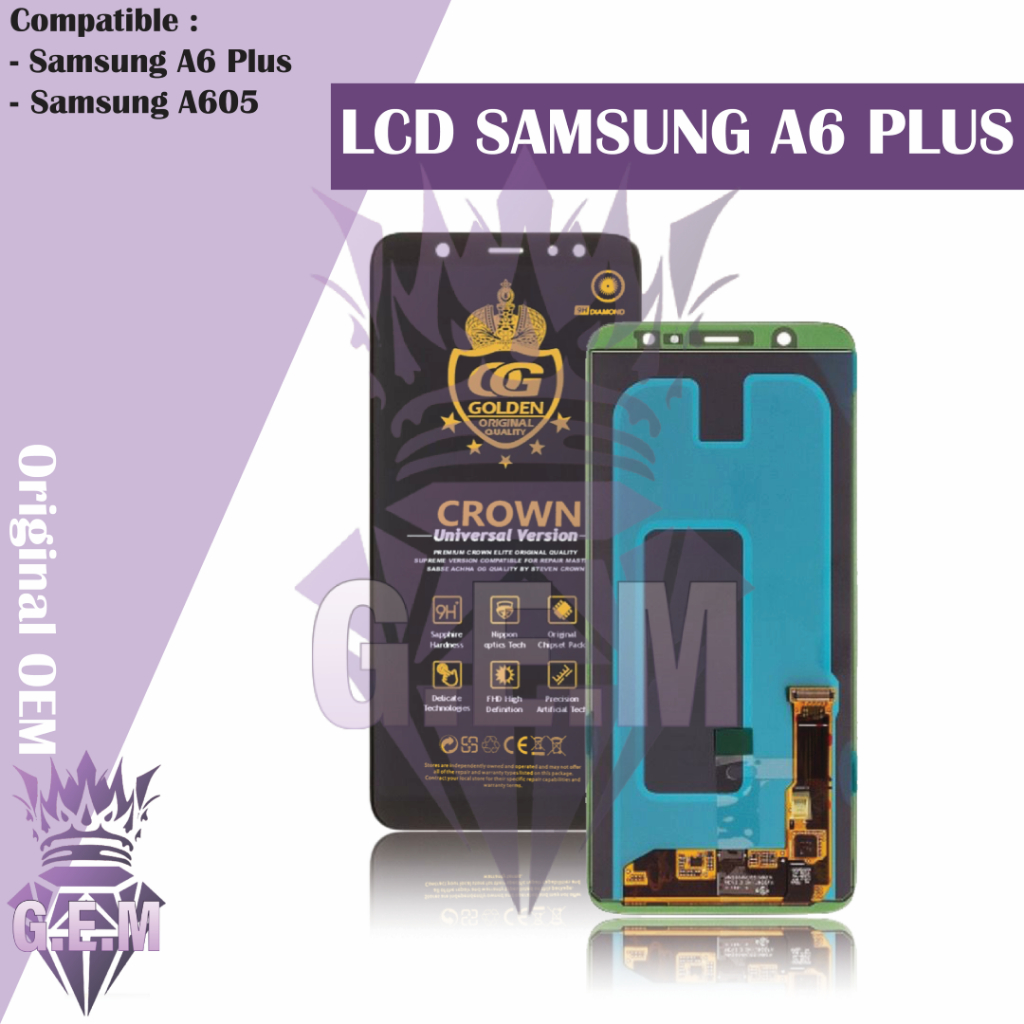 Jual LCD SAMSUNG A6 PLUS / A605 FULLSET TOUCHSCREEN COMPLETE ORIGINAL ...