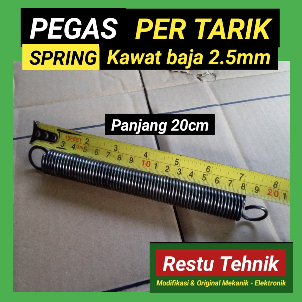 Jual Pegas tarik - Per tarik - Spring - kawat baja ukuran 2.5mm panjang ...