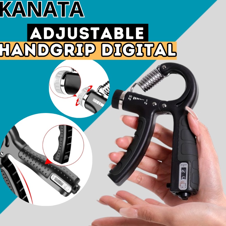 Jual KODE J84J KANATA Handgrip Digital Adjustable Counter Alat Fitness ...