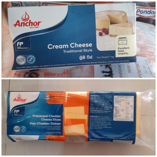 Jual Anchor FP Cream Cheese Krim Processed Cheddar Slices Keju Cedar ...