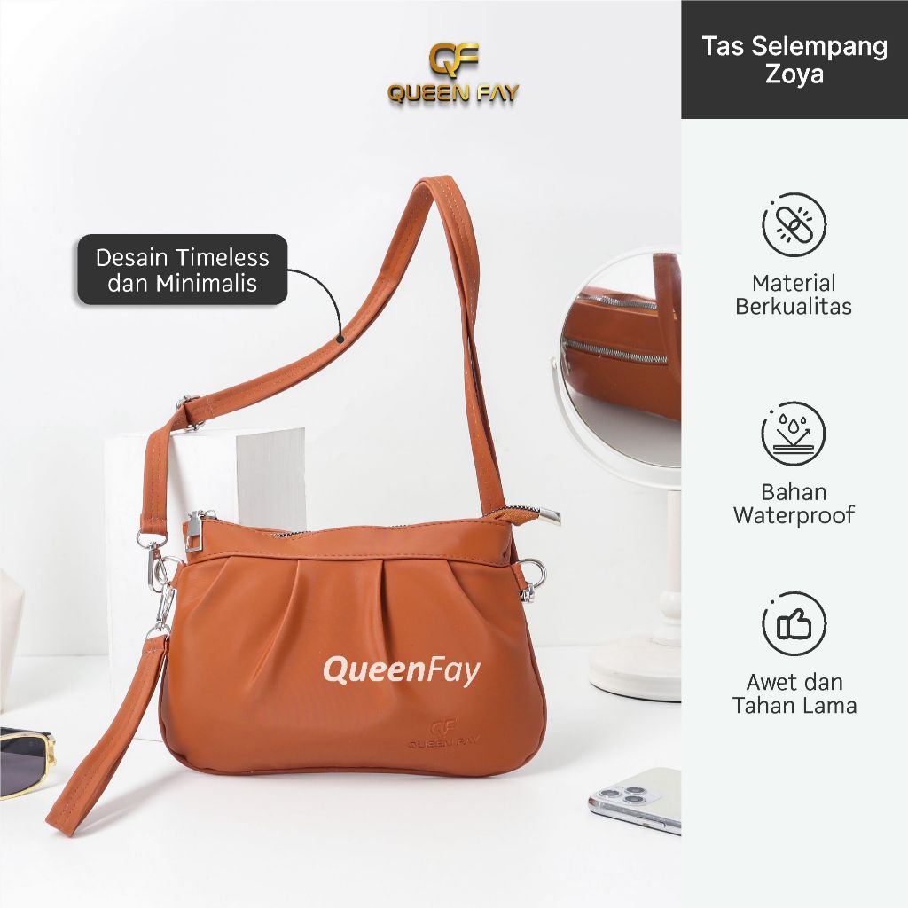 Jual Queen Fay Tas Mini Selempang Bahu Zoya Slingbag Dompet Tempat ...